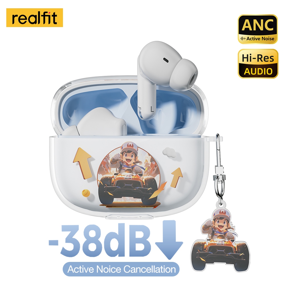 Realfit F3 ANC Bluetooth Earphone -38dB Noise Cancelling Tws Earbuds ...