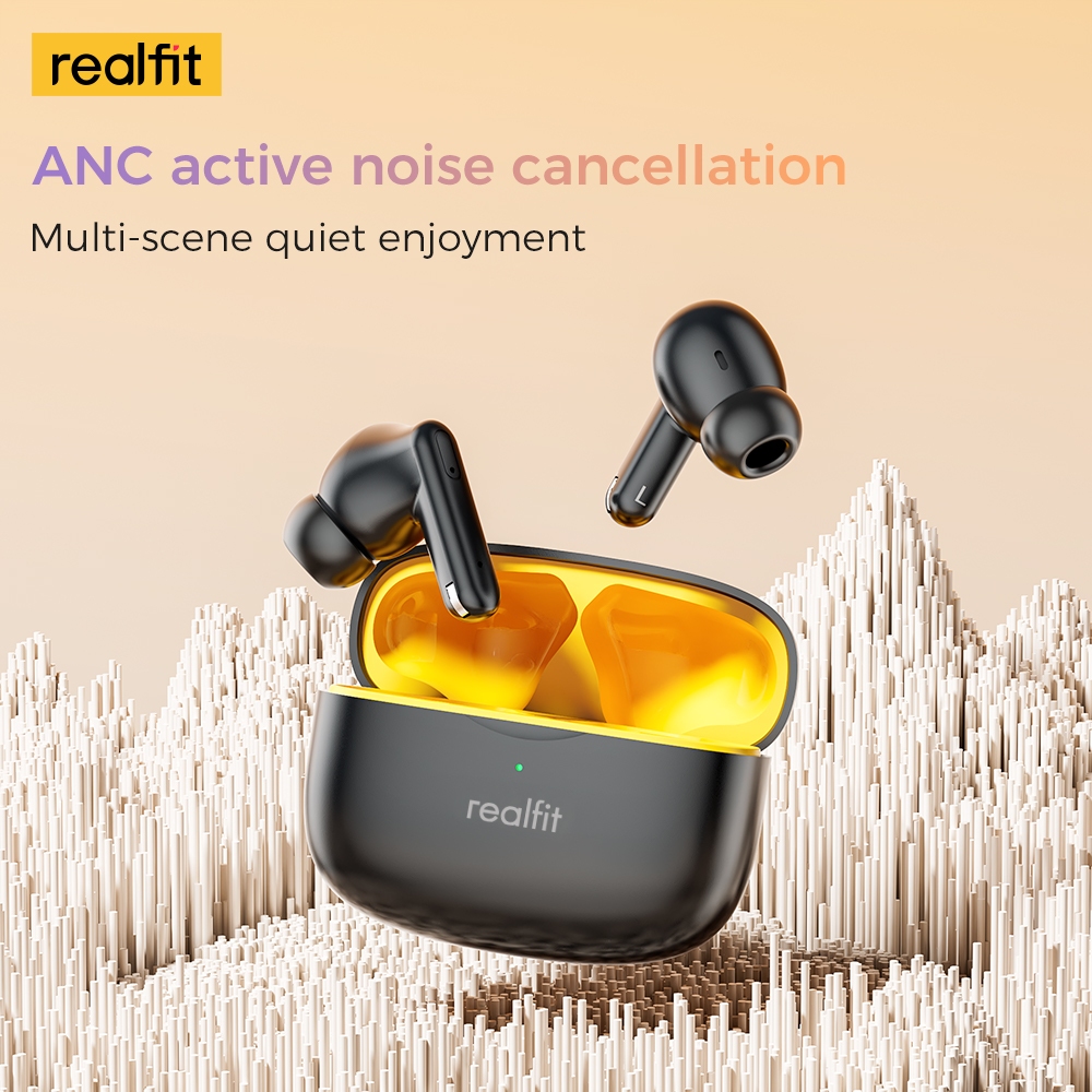Realfit F3 Bluetooth Headphones Noise Canceling Sports Headphones -38db ...