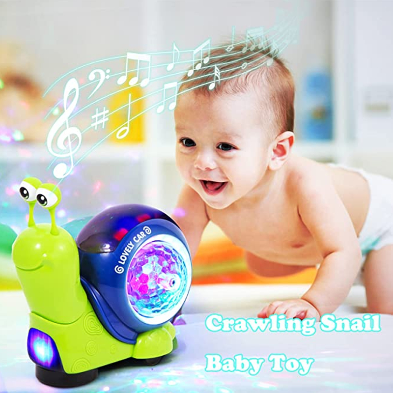 Baby Toddler Electric Snail Toy Cute Electronic Animal Crawl, Play ...