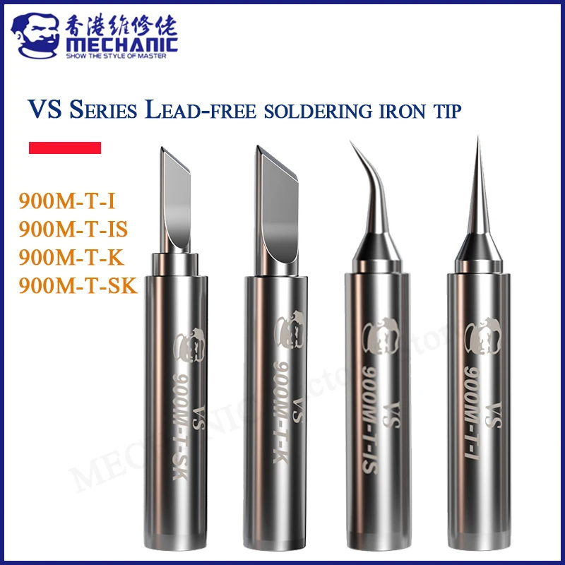 MECHANIC 900M-T Series Lead-free Pure Copper Electric Soldering Iron Tip Welding Tips For PCB ...