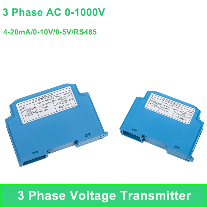 3-phase Voltage Transducer 4-20mA three phase voltage transmitter 500v ...