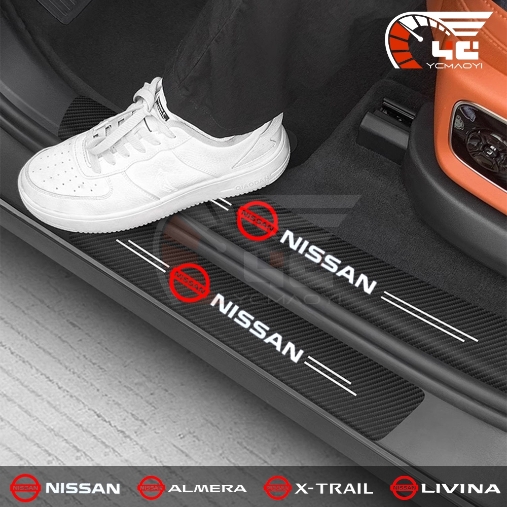 Nissan Car Door Sill Protector Plate Stickers Rear Trunk Bumper ...