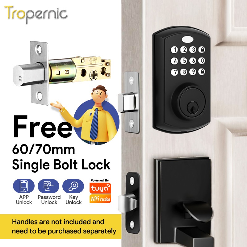 【24h Ship Out】Smart Door Lock Tuya Smart Lock App Remote Unlock Digital ...