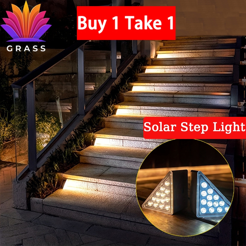 Solar Step Light Outdoor Stair Decorative Lamp Waterproof Super Bright ...