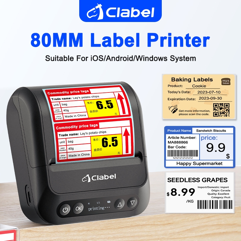 CLABEL 320B Portable Bluetooth Label Printer, Thermal Printer ...