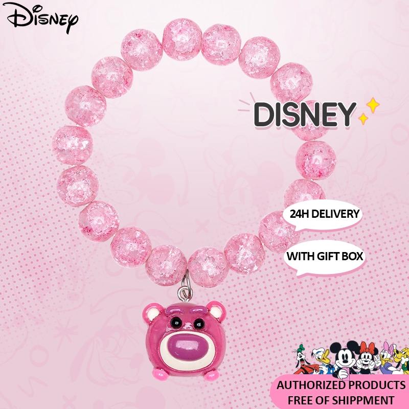 Disney Official Genuine lotso Series Pink Crystal Bracelet Cute Cute ...