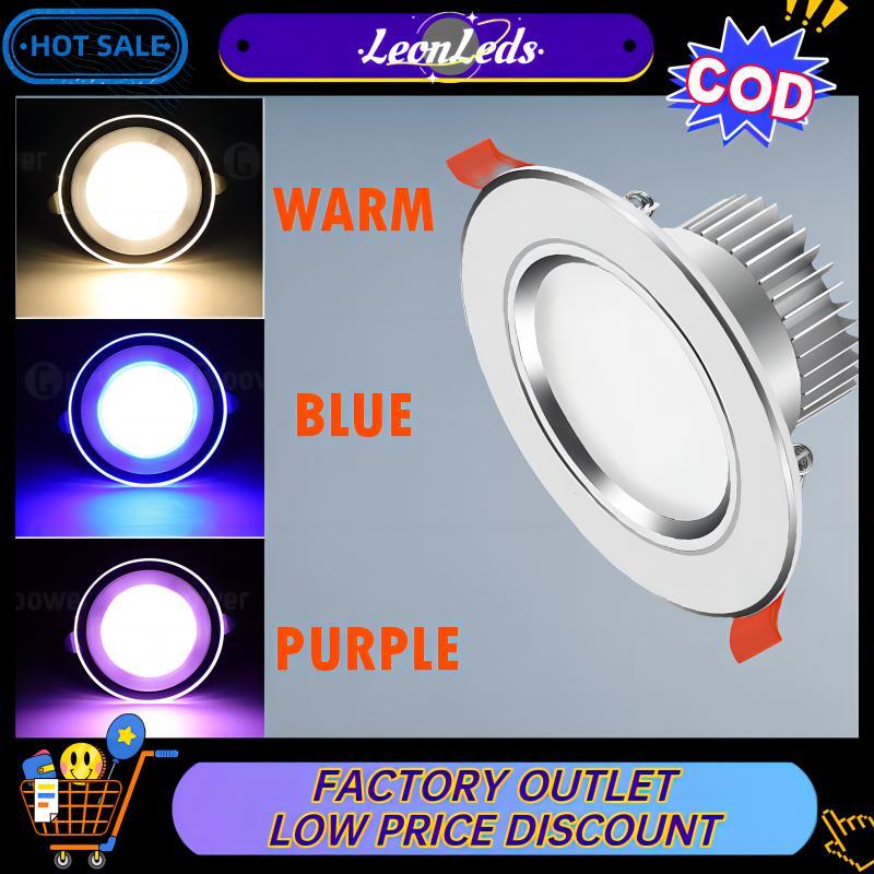 COD LED Tricolor down light Embedded panel light in bedroom and living ...
