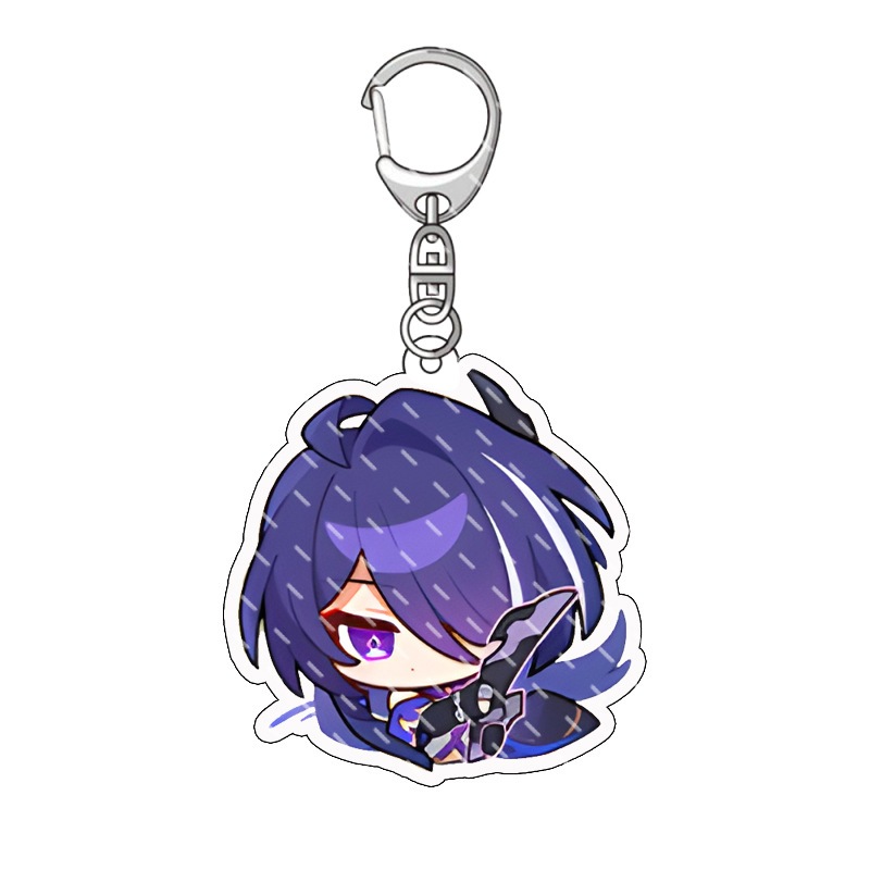 Honkai: Star Rail keychain Acheron Aventurine Emoji acrylic pendant ...