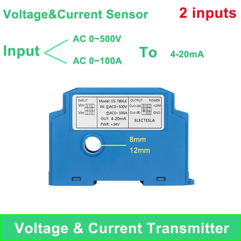 AC voltage and current transmitter AC 0-100a to 4-20ma current ...