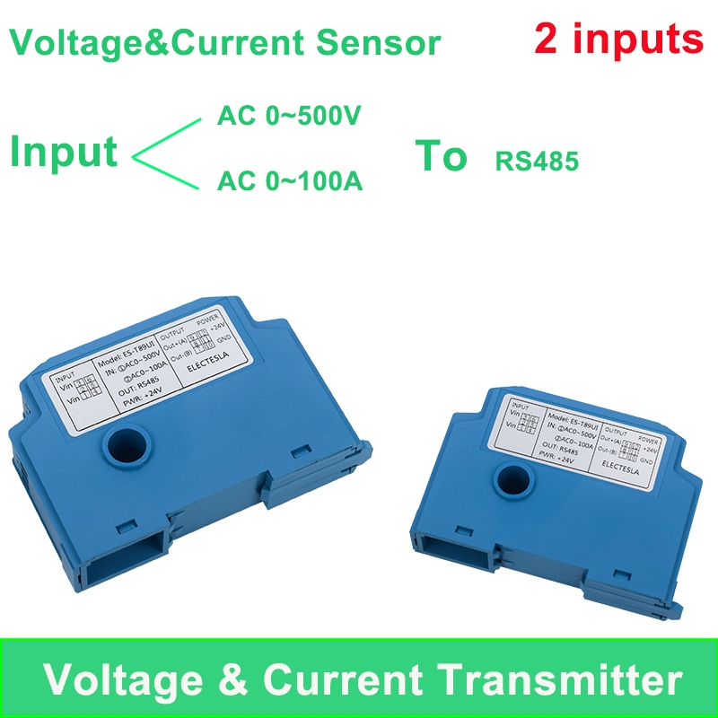 Hall Sensor 10A 50A 100A Current Sensor rs485 Output 220V 380V AC Voltage Transducer AC Current ...