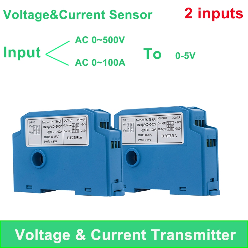 AC 100A current transducer with 0-5v output voltage transmitter AC 220V ...