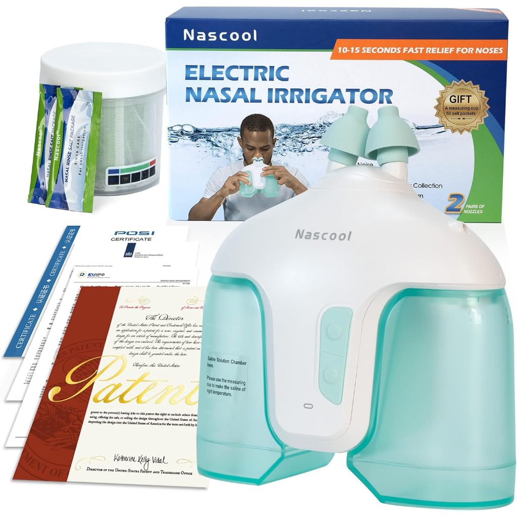Sonmol Nascool Electric Nasal Irrigation System with 50 SaltPods ...
