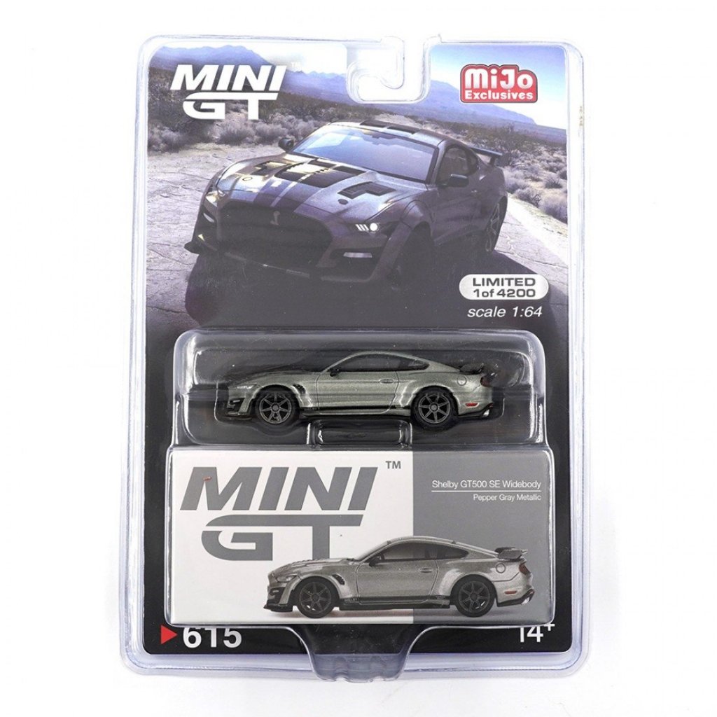 Mini GT MGT00615-MJ 615 1/64 SHELBY GT500 SE WIDEBODY PEPPER GRAY ...