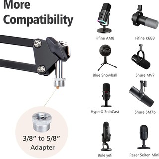 Boom Arm Compatible with Fifine Dynamic Microphone (K688), Mic Arm for ...