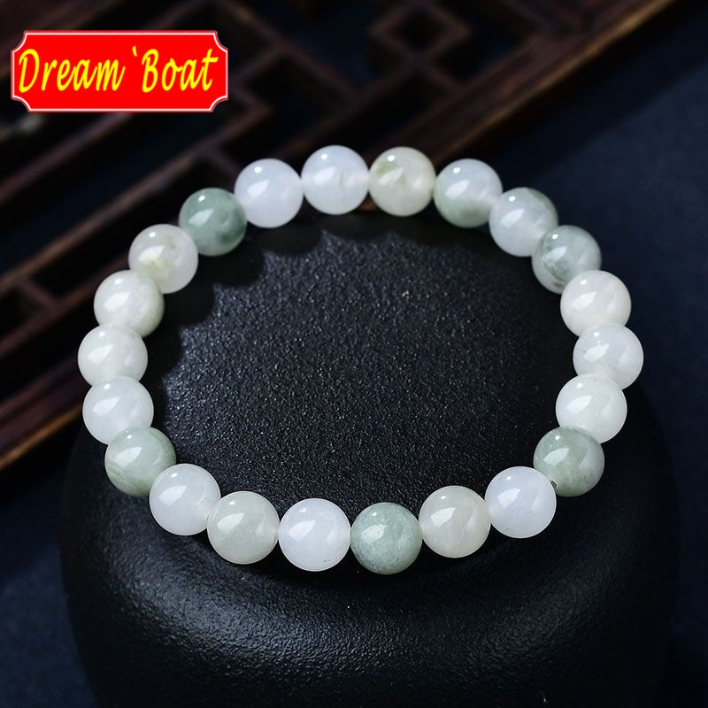 Ice Green Jade（Tian Shan Cui）Natural Crystal Bracelet，Crystal Bead ...