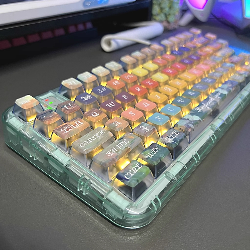 【Keycap Only】Sunset Beach Keycap 116 Keys Four Side Transparent ASA ...