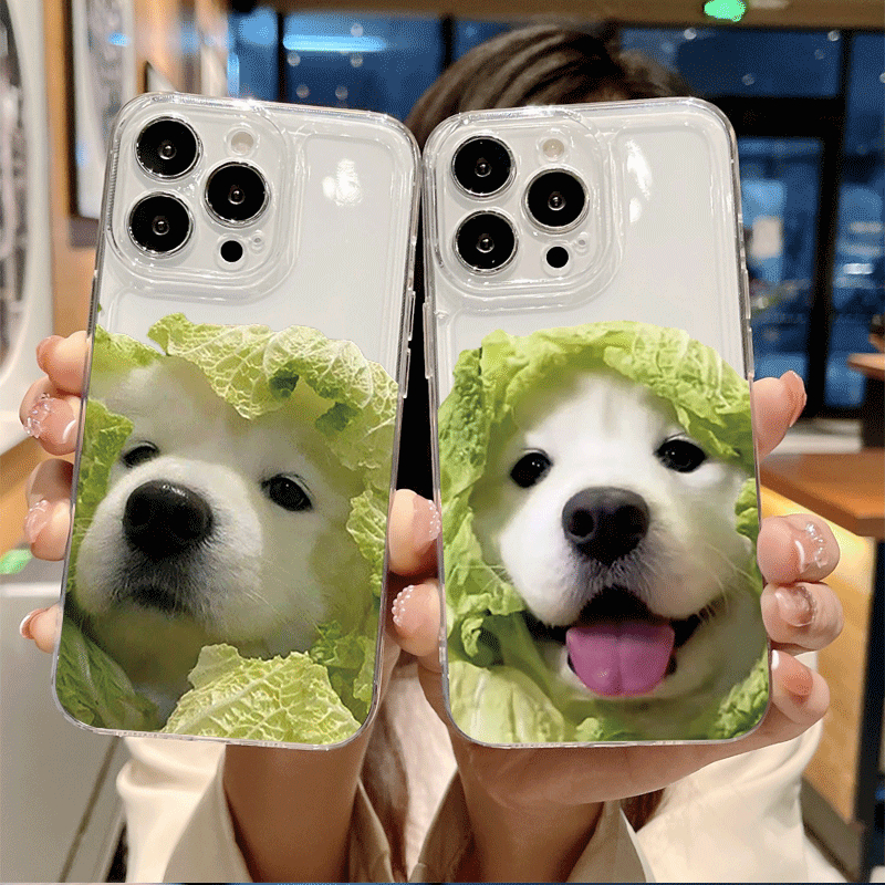 Cute Dog Transparent Phone Case IPhone 6 6S 11 7 8 15 X XR XS Plus 12 ...