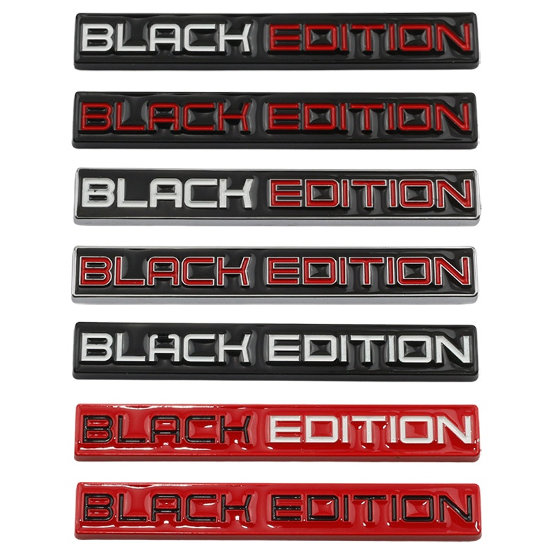 New 3D Metal BLACK EDITION Logo General motor bike Car Auto Side Rear ...