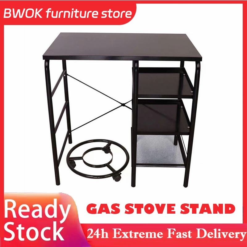 【Sturdy】All Metal Stainless Gas Stove Stand Rack with LPG Roller ...