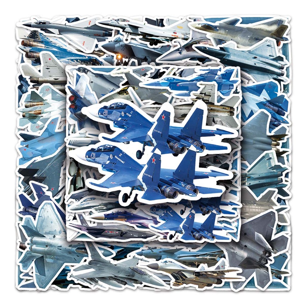 50 fighter jet creative graffiti stickers personalized cool military ...