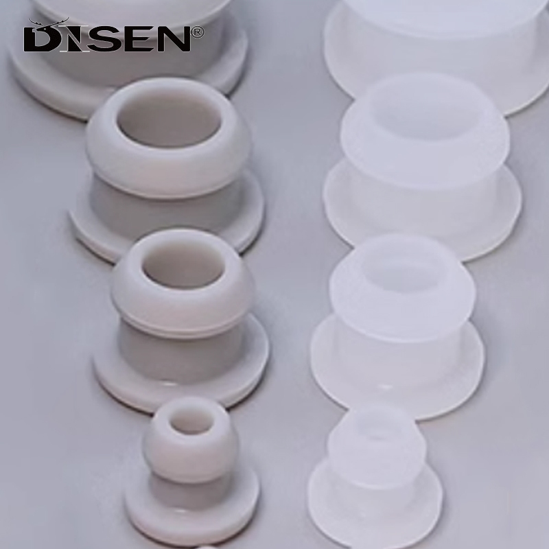 Grey/Transparent Silicon T Plug Soft Rubbe Seal Stopper Circle End Cap ...