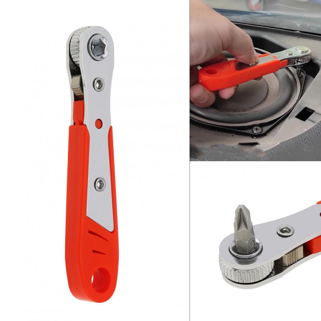 1/4 Inch Mini Ratchet Wrench Bit Set Dual Purpose L Bending Wrench with ...