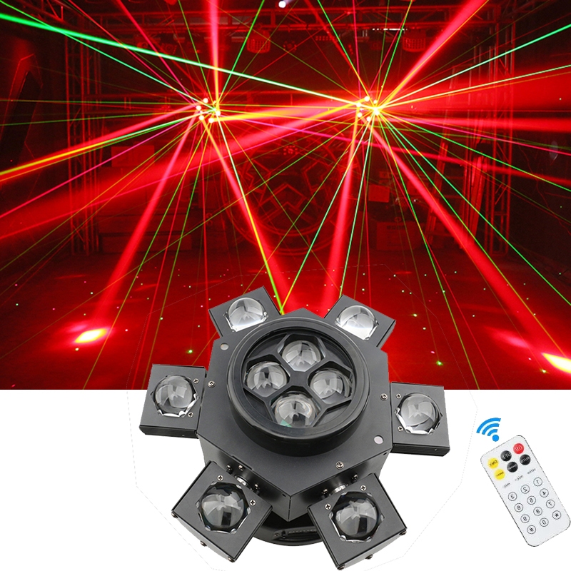 Show Remote Dj 6 Arm Beam Led Moving Head Light 4 Bee Led With R/G ...
