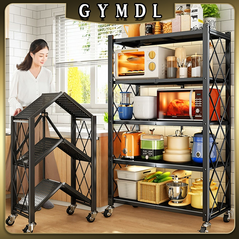【Installation Free】Metal Rack Kitchen Organizer Storage Rack 3/4/5 Tier ...