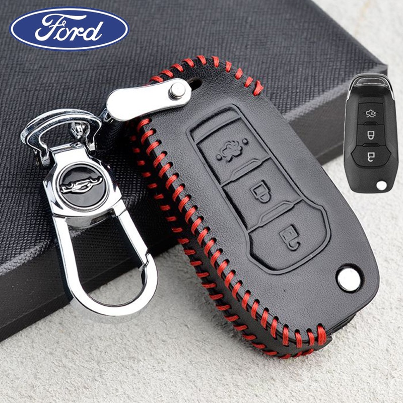 Ford Genuine Leather key case FORD car 3buttons key case for Ford ...