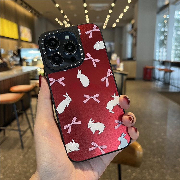 Casetify Mirror Casing Bowtie Rabbit For iPhone 11 12 13 14 15 16 Pro ...