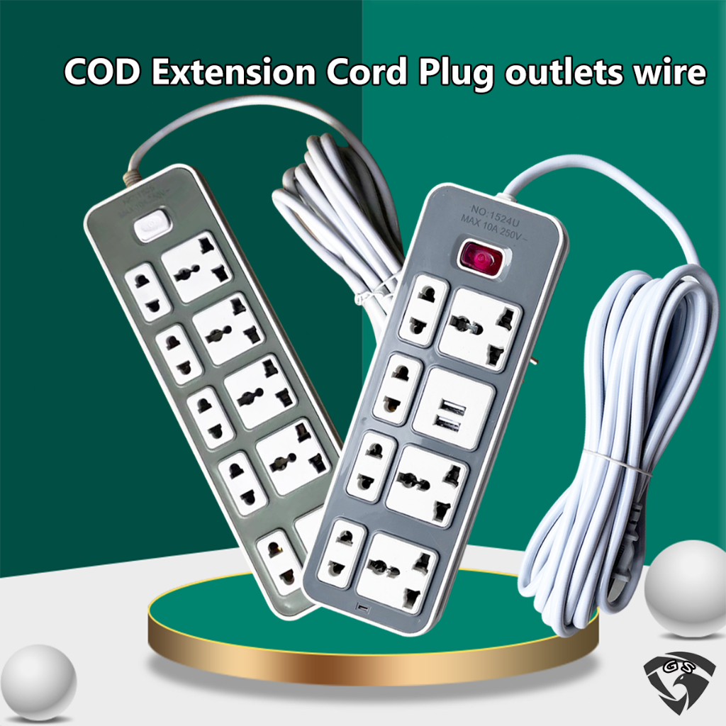 Extension Outlet With Switch Usb Cable Socket Power Extension Wire Port Power Strip Multi