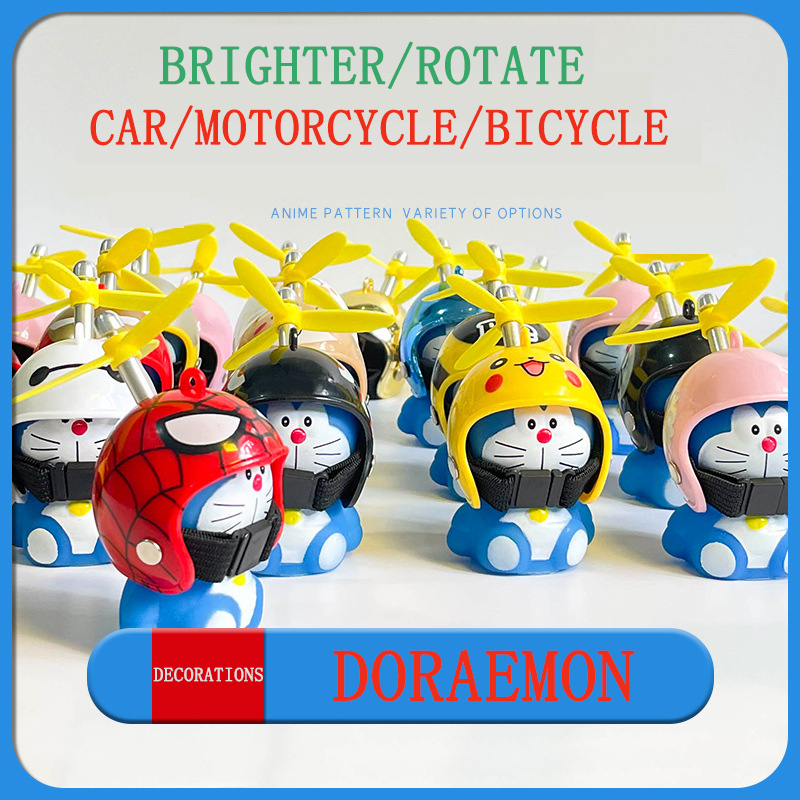Doraemon Car Motor Decorations Yellow Duck Helmet Scooters Mountain ...