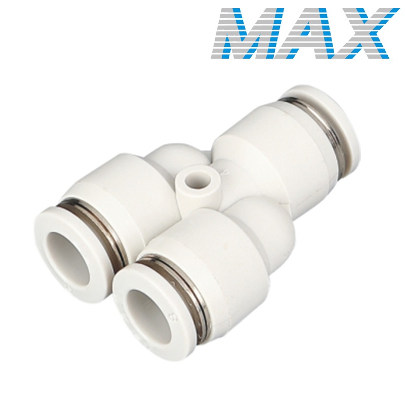 Pneumatic Fittings Black white plastic Y-shaped three-way connector PY8 ...