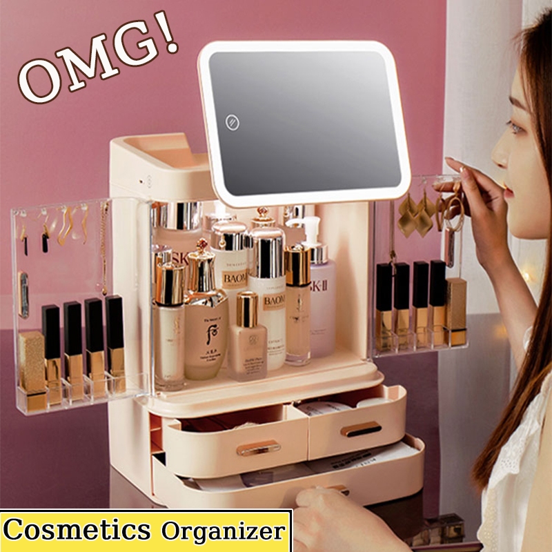 【Exquisite】make up organizer storage skin care organizer with cover ...