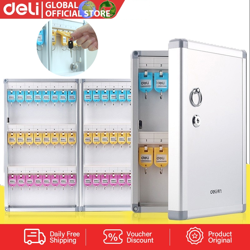 Deli Key Organizer Box Key Box Home Storage Creative Key Safe Box 24/48 ...