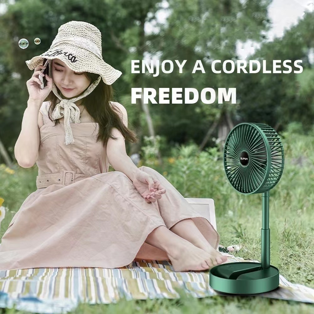 Desk Electric Fan Small folding fan with USB charging retractable 3 ...