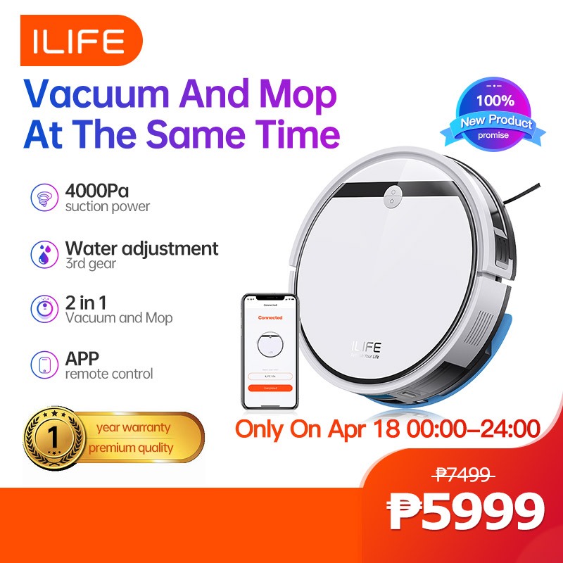 ILIFE V3s Max/V3x Navigation Smart Robot Vacuum Cleaner Mopping Robot APP WIFI 4000Pa Suction ...