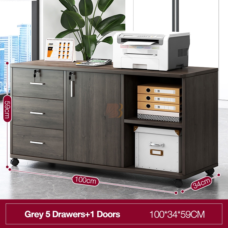 File cabinet office with lock drawer cabinet mobile pulley storage ...
