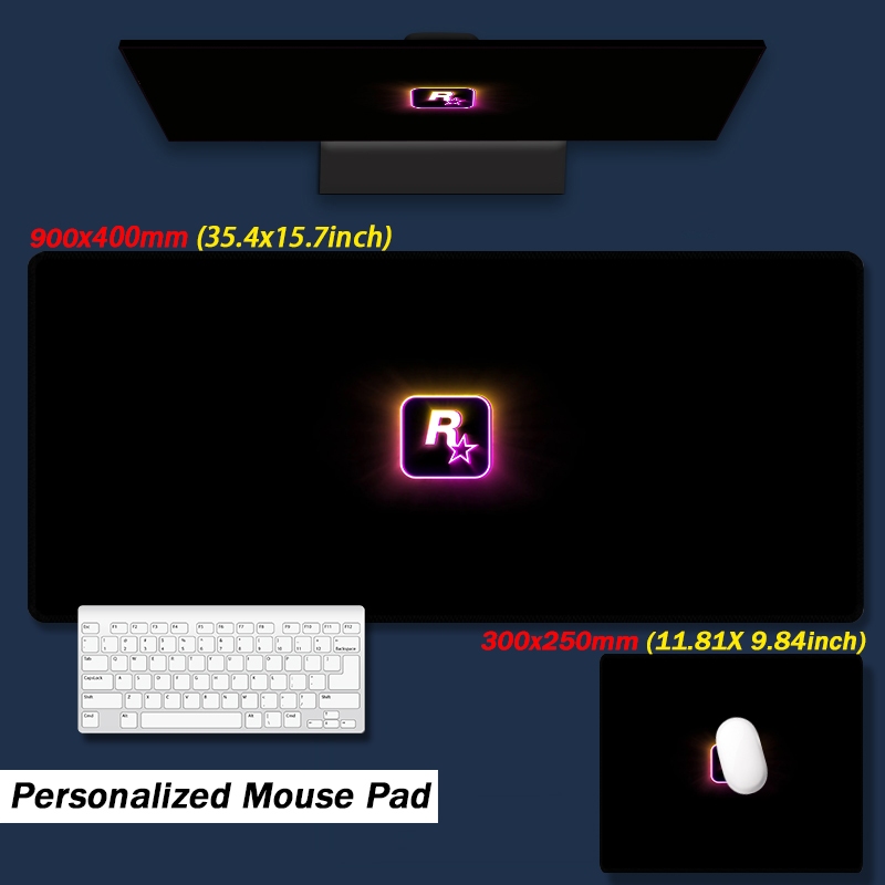 Rockstar Games Logo Mouse pad | Extended Gaming Mousepad | Waterproof ...