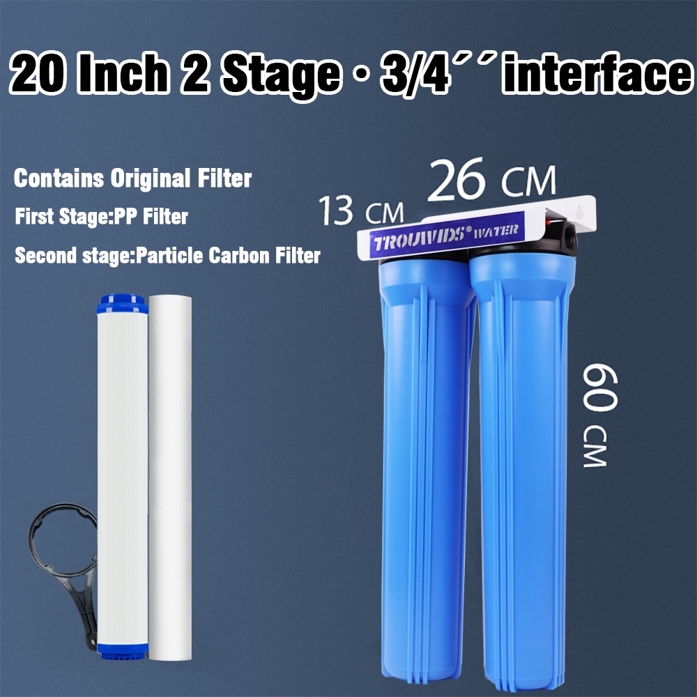 TROUWIDS 20 Inch Deep Well Water Filter Water Purifier Whole House ...