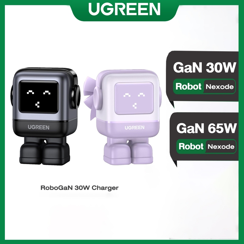 UGREEN 30W 65W Robot GaN Charger For Laptop Mobile Phone PD Fast ...