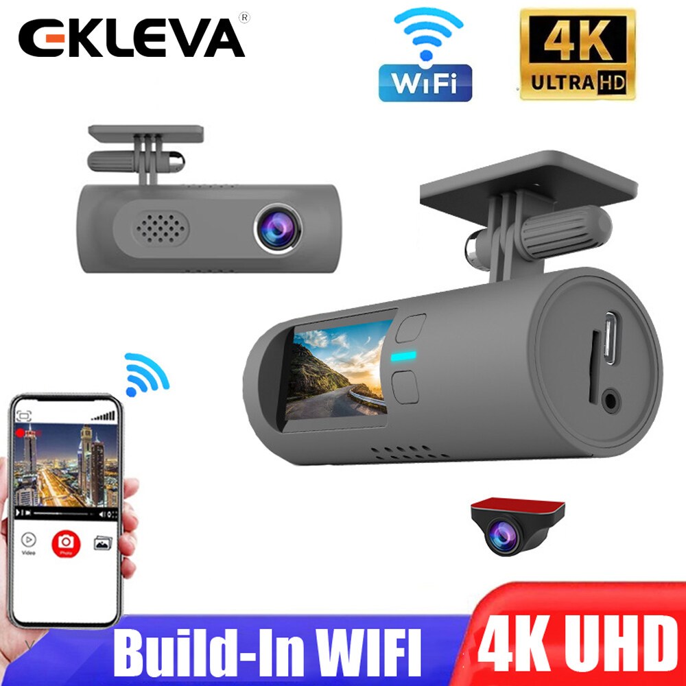 EKLEVA 4K Car Dash Cam DVR Recorder 2160P Auto Recorder APP Control ...