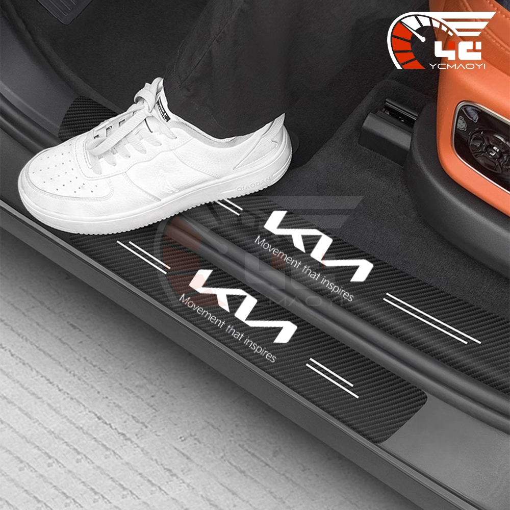 KIA Car Door Sill Protector Plate Stickers Rear Trunk Bumper Threshold ...