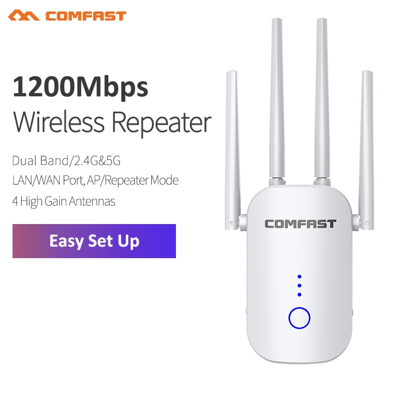 Comfast 1200Mbps 5GHz Wifi Repeater 802.11ac WIFI Extender Powerful Wi ...