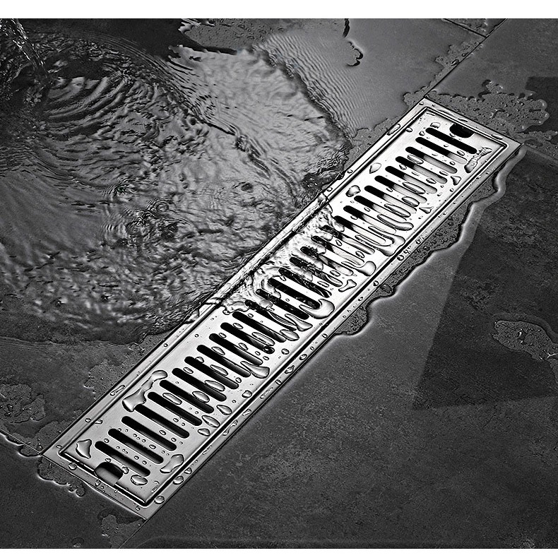 304 Stainless Steel Bathroom Linear Drain Rectangular Floor Drain with ...