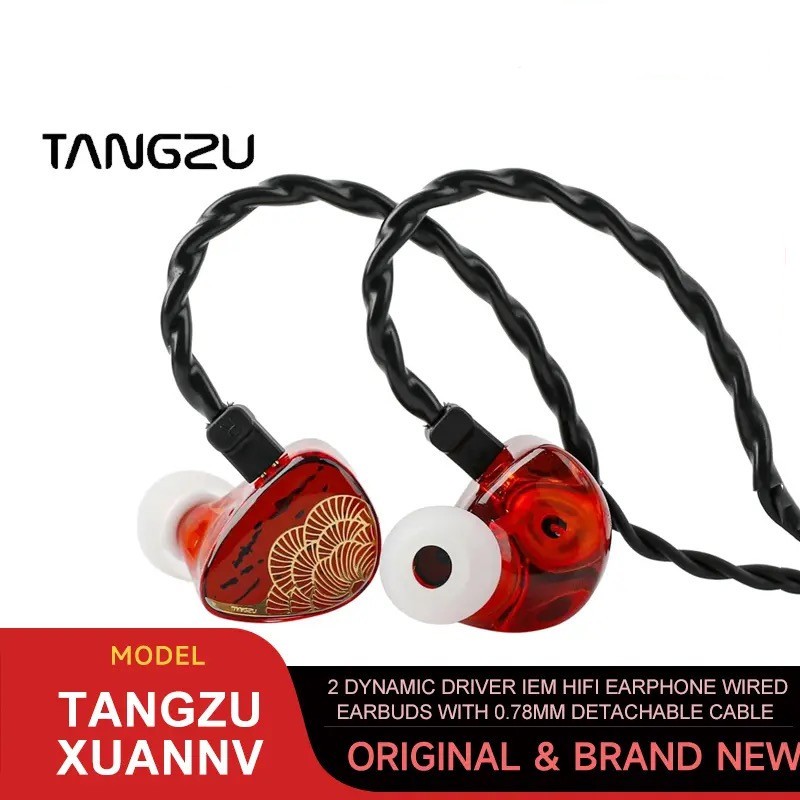 TANGZU Xuan Nv Hifi Dual DD In-ear Monitors Earphones 2pin 0.78mm Cable ...