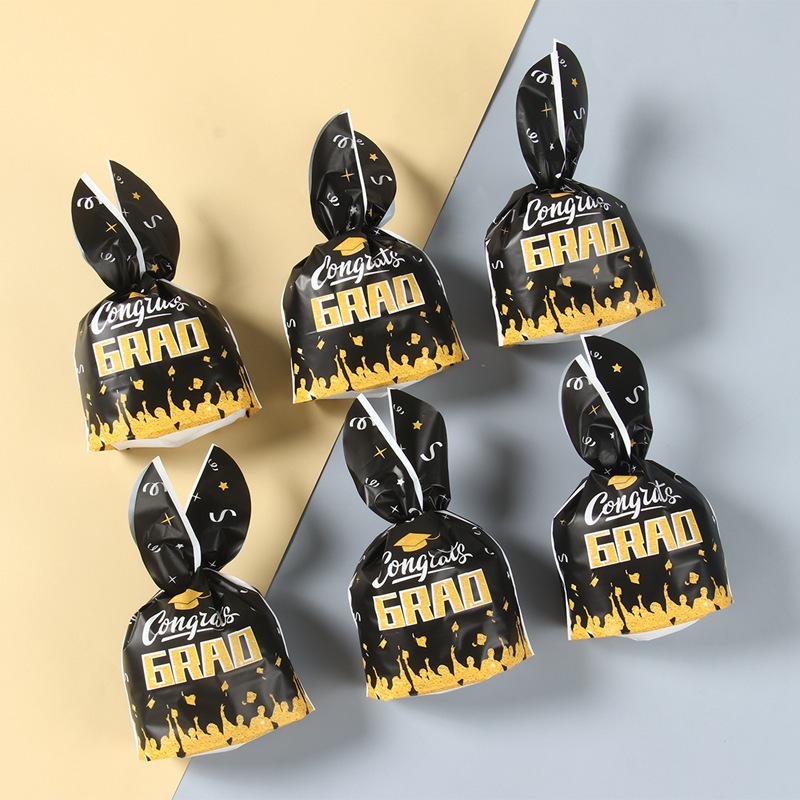 50pcs/set Congrats Grad Party Bags Rabbit Ear Design Loot Bags for ...