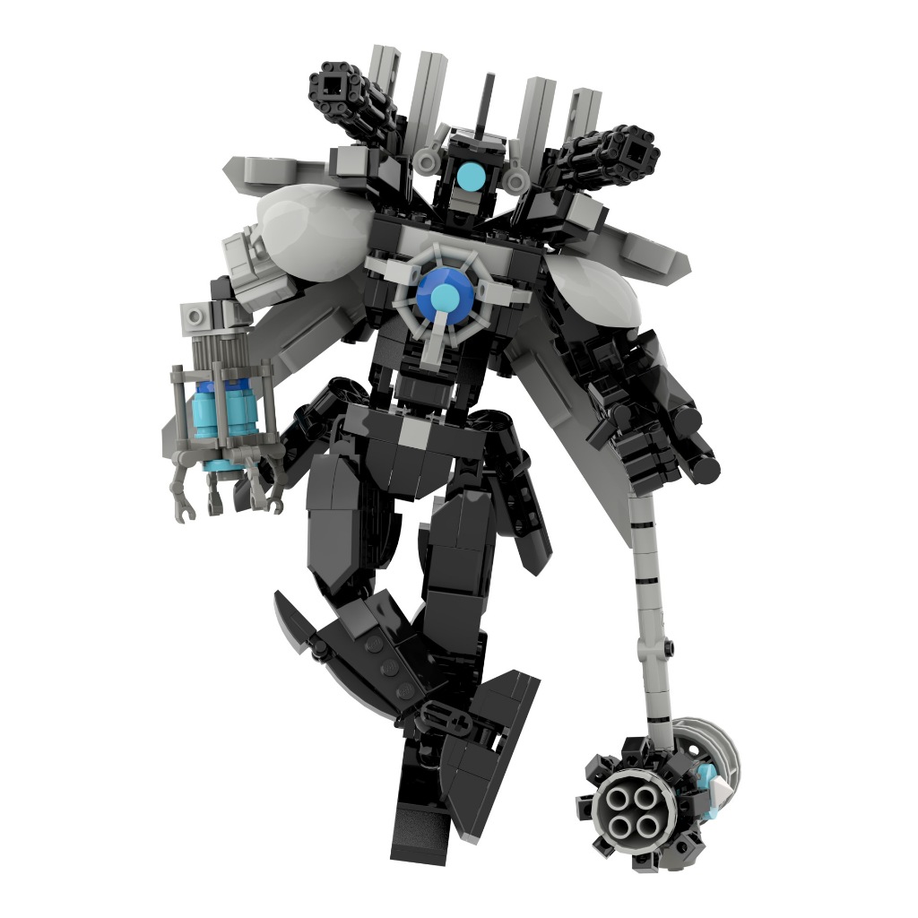 Skibidi toilet titan man building blocks titan monitor man upgraded ...