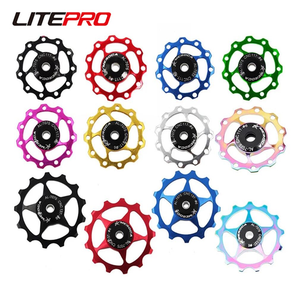 Litepro MTB Mountain Bike MEROCA 11T 13T Aluminum Alloy Bicycle Rear Derailleur Pulley Guide ...