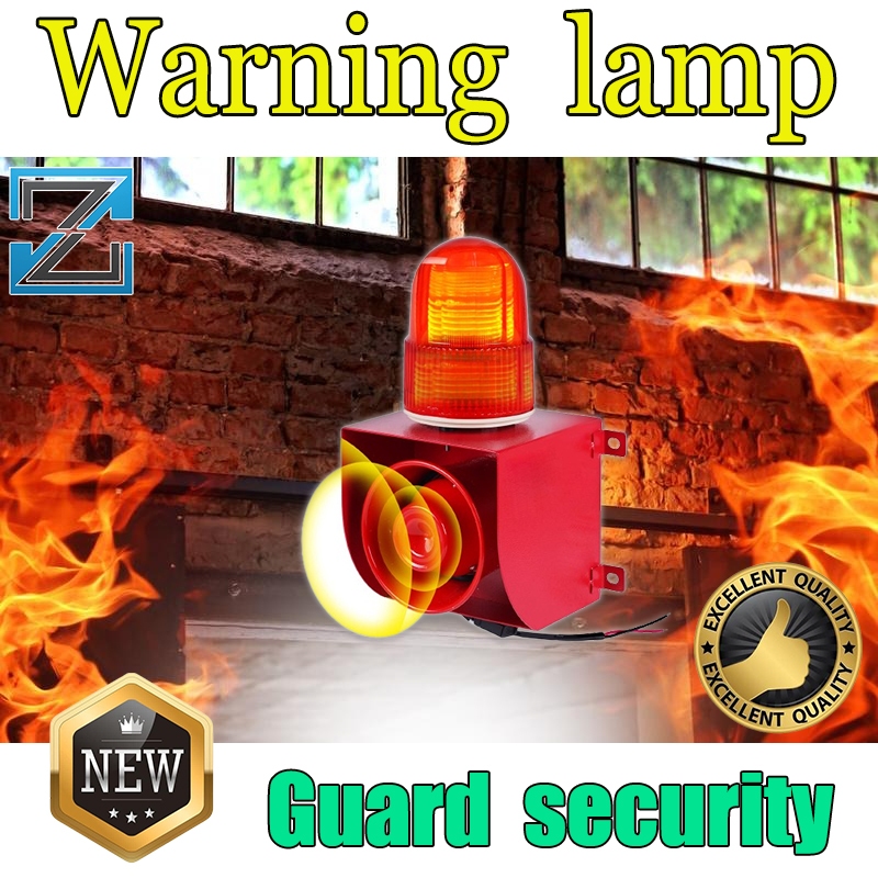 Sound & Light Fire Alarm Warning Strobe Horn Alert Safety System Sensor ...